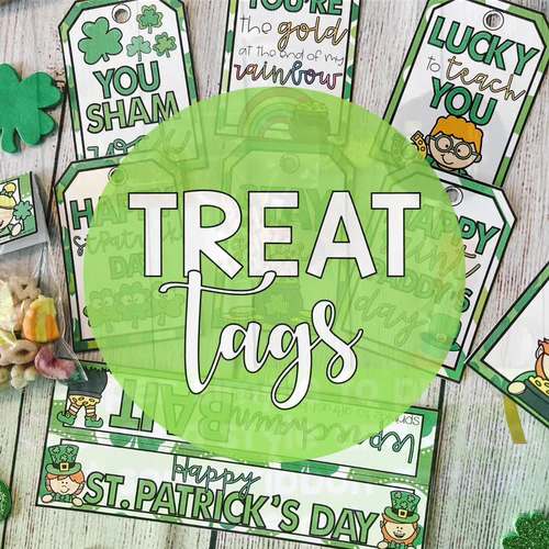 Lucky Charm St Patricks Day Treat Tags by A Teacher and her Cat | TPT
