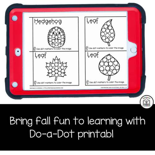 Fall Dot Marker Printables | Task Cards and Full-Page Activities