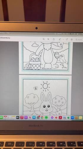 Spot The 5 Differences Beginner Easter Bunny Theme 8 coloring sheets