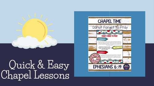 Chapel time- do not forget to pray / Bible Lesson / Christian Activities