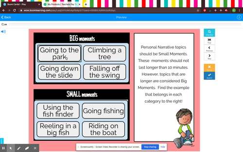 Determine Small vs Big Moment- Boom Cards-Digital Learning | TPT