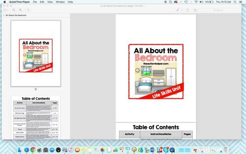 Bedroom-Themed Life Skills Unit by The Autism Helper | TPT