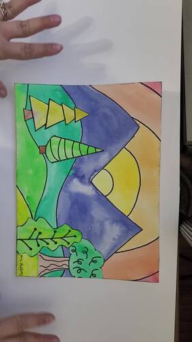 Watercolour Landscape - Full Lesson Slides by Art with Mrs. Hughes