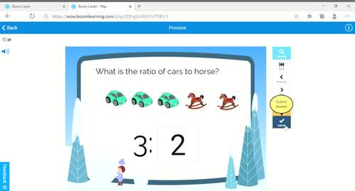 Write a Ratio Boom Cards Winter by Language Forum | TPT