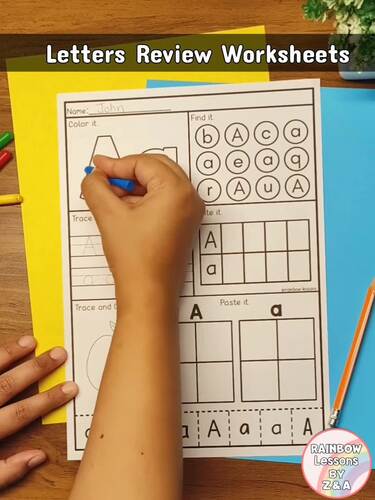 Letter Review Worksheets | Alphabet Practice | Letter Recognition ...