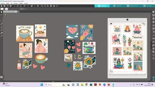 Stickers Autocuidado self-love PDF Archivo de corte Studio Pegatina ...