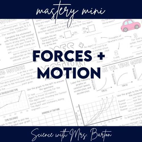 Mastery Mini - Forces and Motion by Science with Mrs Barton | TPT