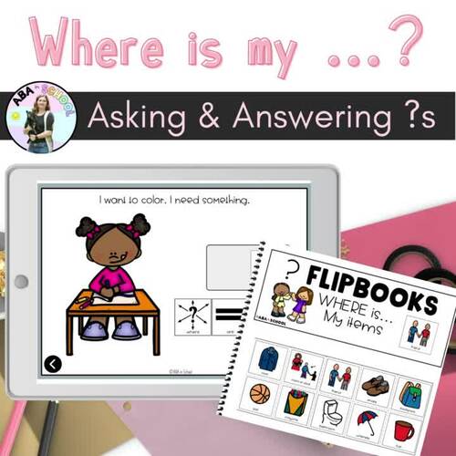 Ask and Answer Wh Questions WHERE my items | Speech Therapy Activity ...