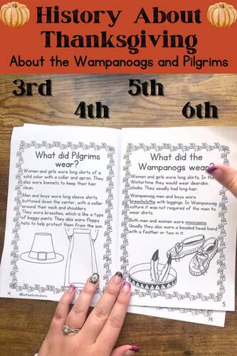 Thanksgiving Reading Comprehension Passages Mini Book with Crafts