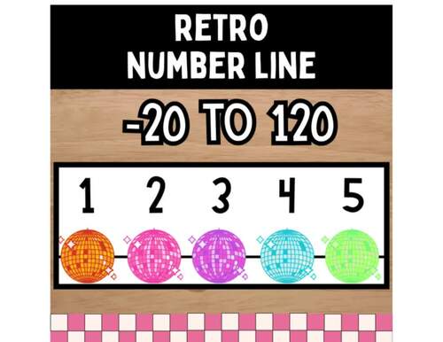 Retro Classroom Number Line Set l Number Line -20 to 120 l Math ...