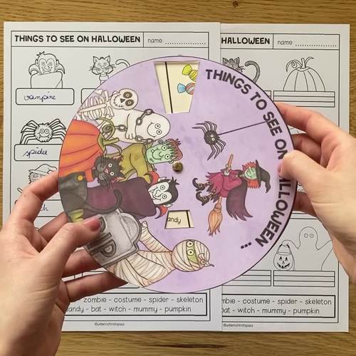 HALLOWEEN - Vocabulary Wheel by My Teaching Factory | TPT