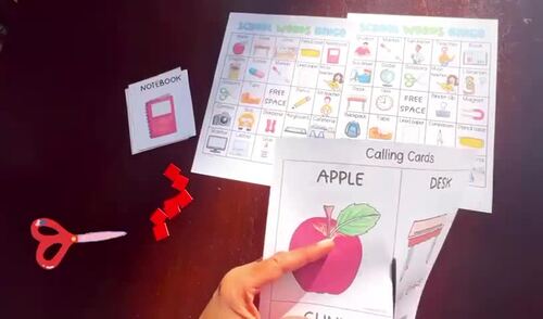 School Vocabulary Bingo 41 Boards ESL Low-Prep Middle & High School