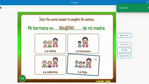 Spanish Boom Cards: La Familia (Extended Family Members Identification)