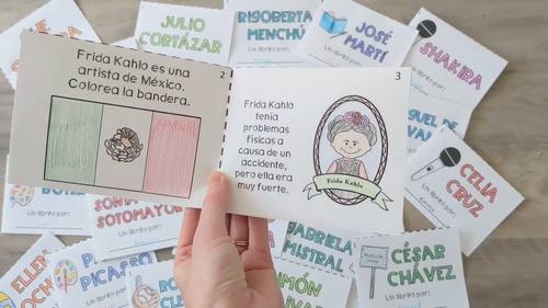 Hispanic Heritage Month People Foldable Books by Llearning Llama