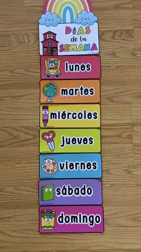 Días de la semana y meses-Days of the week and months | TPT