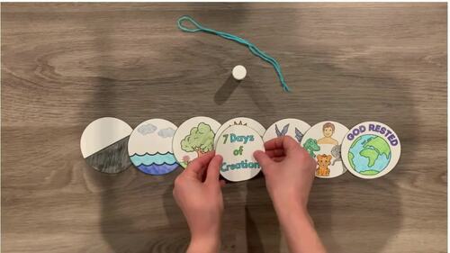 Days of Creation 3D Ball Craft, Printable Creation Story Bible Coloring ...