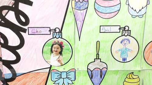 Christmas Collaborative Posters, Kids Photo Christmas Craft Activity, Decor