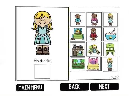 Goldilocks Adapted Fairy Tale Unit- Speech & Language (includes BOOM™ Deck)