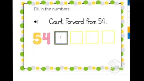 Math Counting| Count forward|Number sense| 1-100|K.CC.A.2|Boom Cards