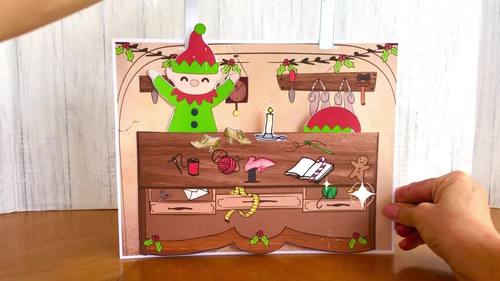 The Elves & The Shoemaker Activity Unit with 3D Hidden Elves Pop-Up Craft