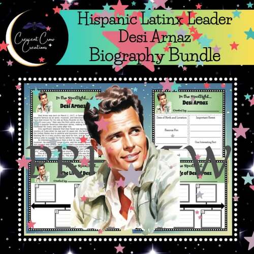 Hispanic Latinx Leader Desi Arnaz Hispanic Heritage Month Biography Bundle