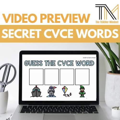 Secret CVCE Words | Long A Word List | PowerPoint & Google Slides