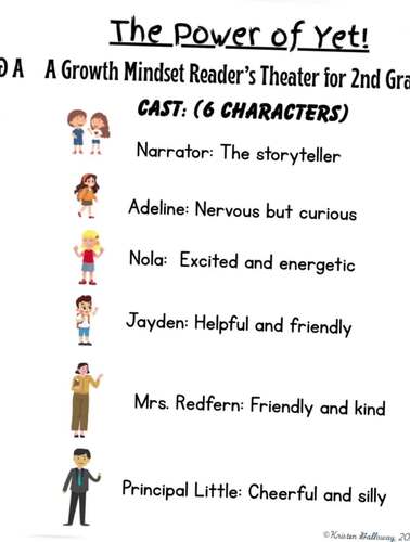 Power of YET! | Reader’s Theater Script & SEL Activities for 2nd Grade