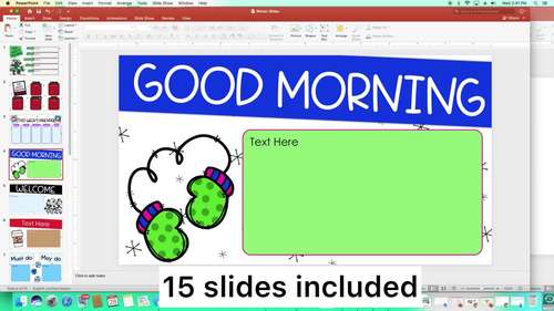 Winter PowerPoint Templates | Daily Slides by Coloring Sunshine | TPT