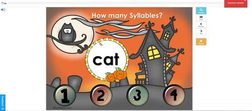 Halloween Syllables Boom Cards Digital Literacy Centers Halloween Boom ...