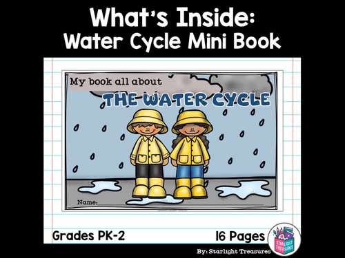The Water Cycle Mini Book for Early Readers, Water Cycle Activity, Weather