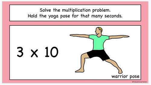Multiplication Yoga Slides by The Spooktacular Teacher | TPT