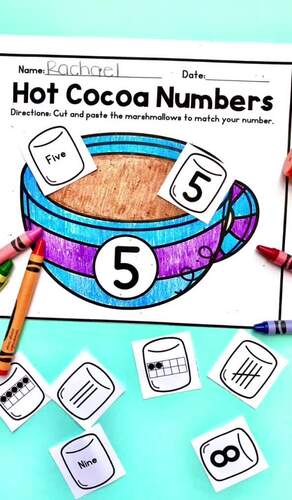 Errorless Number Sense Cut and Paste Worksheets by The SPEDcialty Teacher