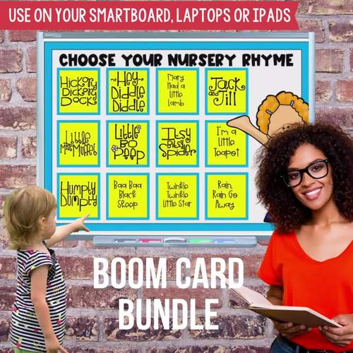 Concept of Word with Nursery Rhymes Boom Cards, Nursery Rhyme Activities