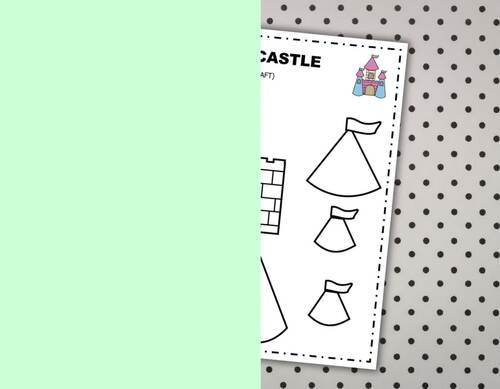 Sand Castle Craft Template | Craft Activity | Color, Cut & Paste,for kids