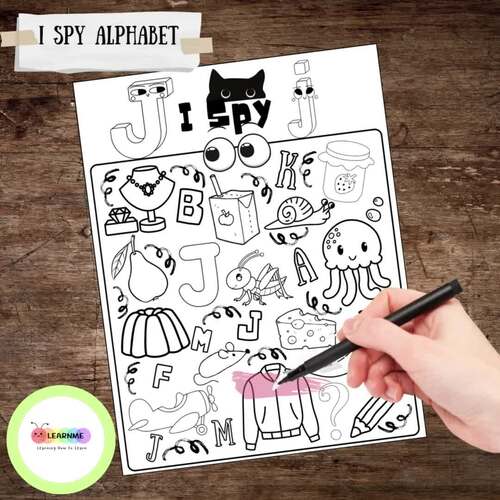 I Spy Alphabet Worksheets—Activity—Preschool by LEARNME | TPT