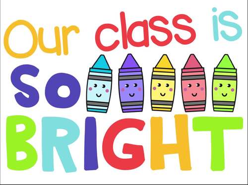 Cute Crayon Back to School Bulletin Board- Our class is so BRIGHT ...