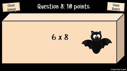 Halloween - Digital Self-Checking Game - Multiplication Facts | TPT