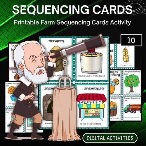 Printable Farm Sequencing Cards Activity by GLD Worksheet Kids | TPT