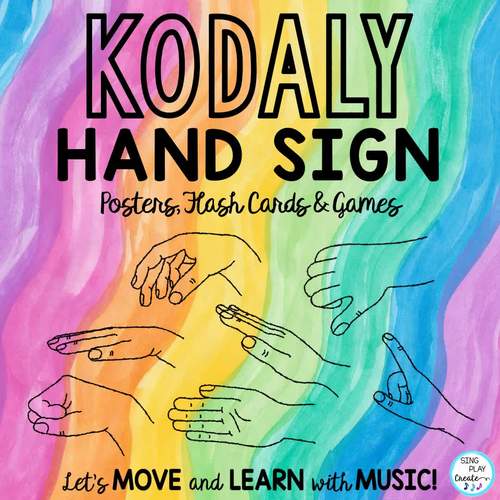 Music Decor Rainbow Kodaly Solfege Posters, Flash Cards and Games K-6