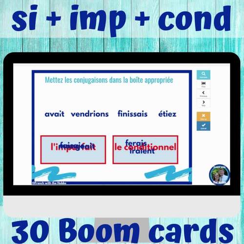 French Si + Imperfect + Conditional Boom™ Digital Cards imparfait ...