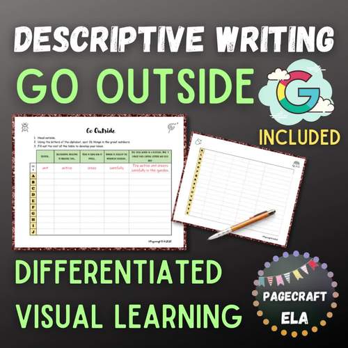 EDITABLE | Go Outside | Descriptive Writing Scavenger Hunt | Differentiated