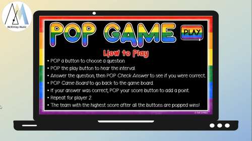 Ear training - music intervals interactive digital game by McKinlayMusic