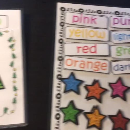 Colors, Stars, + Trees! Matching Interactive Book, Autism, Speech and ...