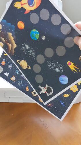 Sticker Reward behavior Chart Space Theme with a Story by Routine Rockets