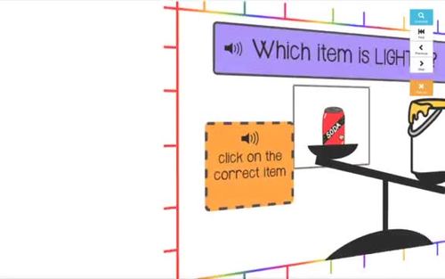 Which item is LIGHTER? Light vs. Heavy Boom Cards™ Digital Task Cards