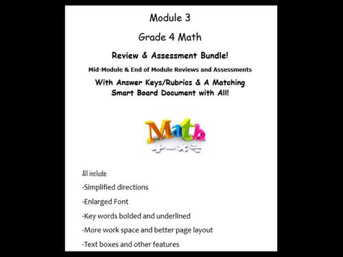 Grade 4, Math Module 3 REVIEW & ASSESSMENT (PDFs, Microsoft Word ...