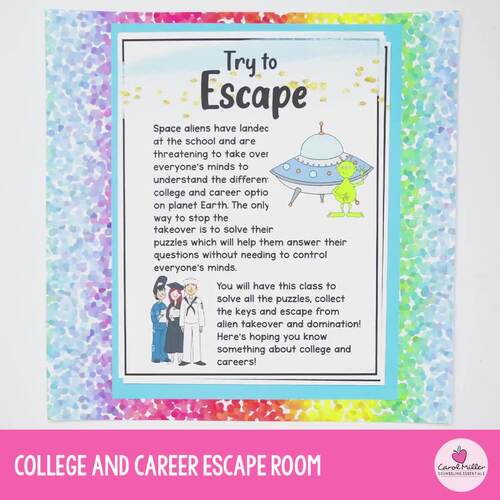 College and Career Awareness exploration Escape Room | Military | Trade ...