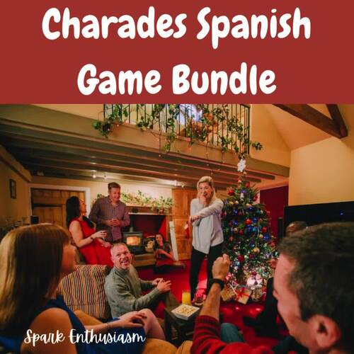Charades Spanish Vocabulary Game With 35 Themes -Bundle | TPT