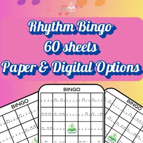 RHYTHM BINGO: Paper and Online Option by HarmonyResources | TPT