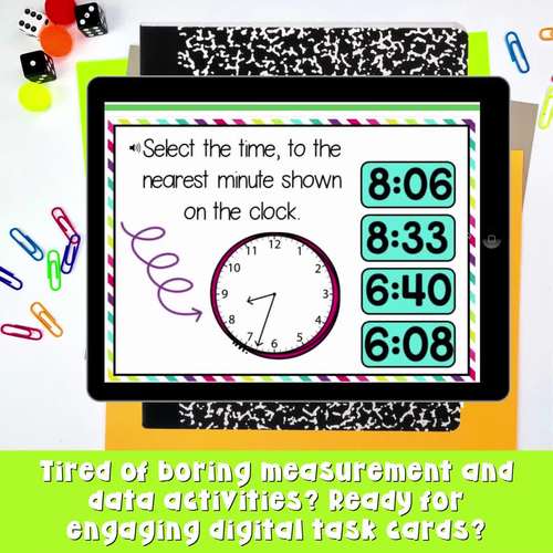 3rd grade Measurement & Data Boom Deck Bundle by Setting the Standard